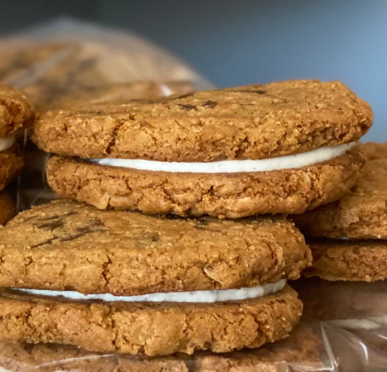 WH Oatmeal Cream Cookies | gfbgsales.com/Gluten-Free Bakery Girl Wholesale